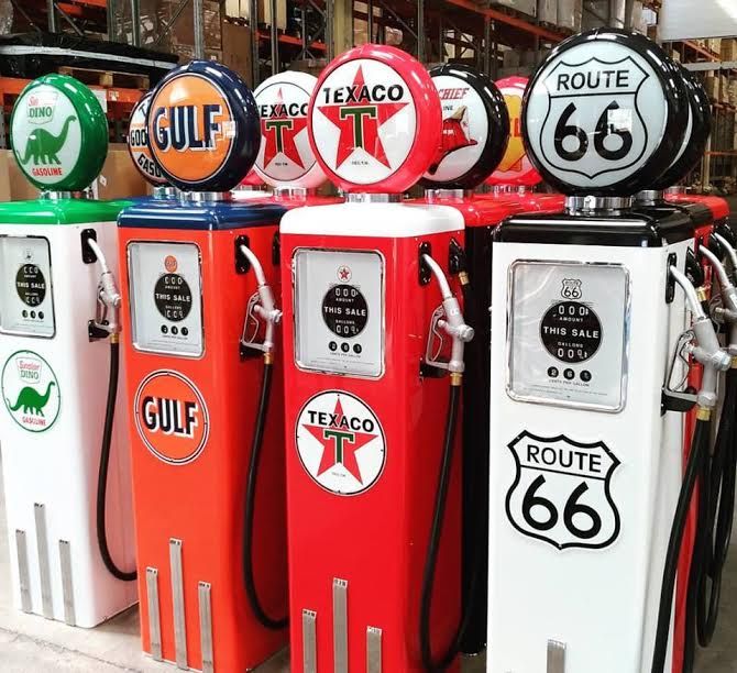 Pompe à essence américaine vintage : décoration US 50's et 60's
